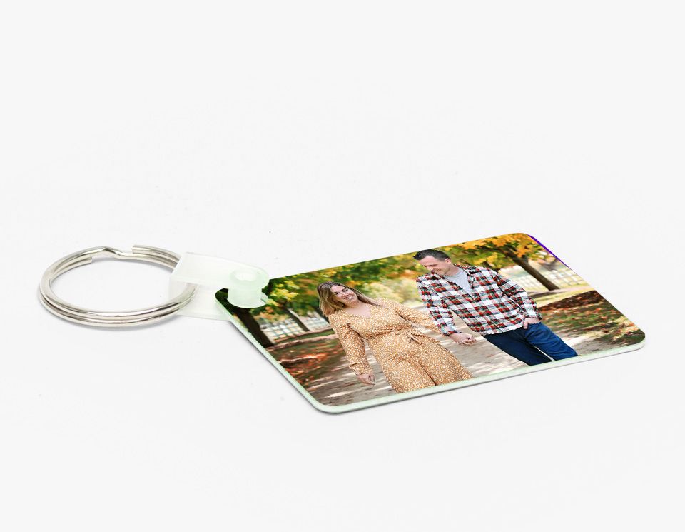 Metal Key Chain Rectangle (Single Sided)